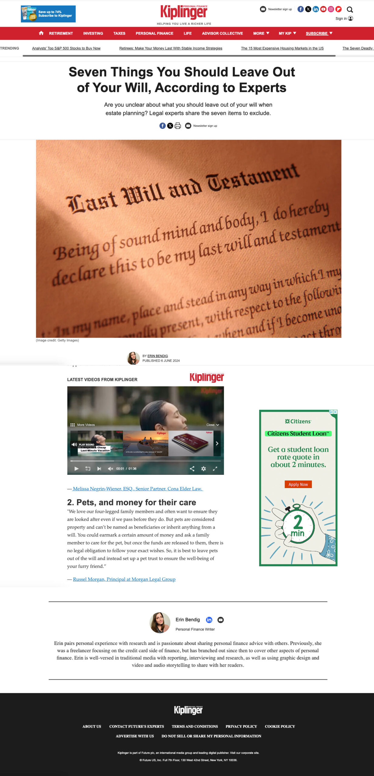 Avoid These Mistakes: Seven Things to Exclude from Your Will - Morgan ...